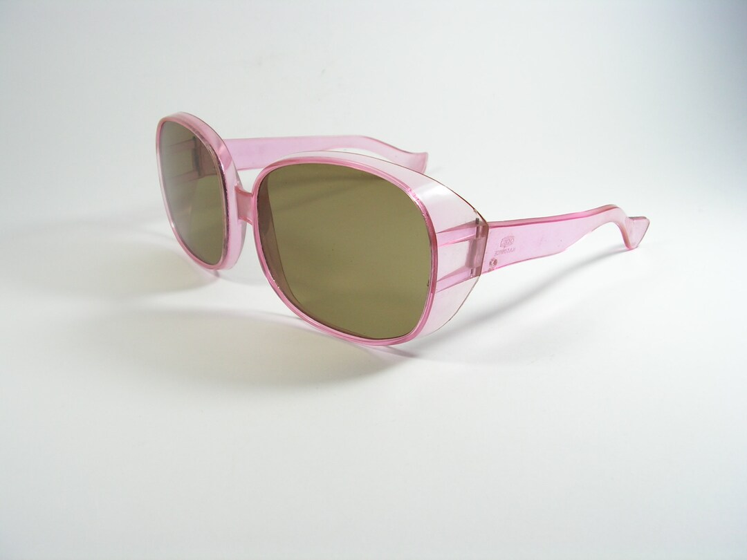Vintage Sunglasses Women OPTA Retro Lovely Pink Marked Sunglasses ...