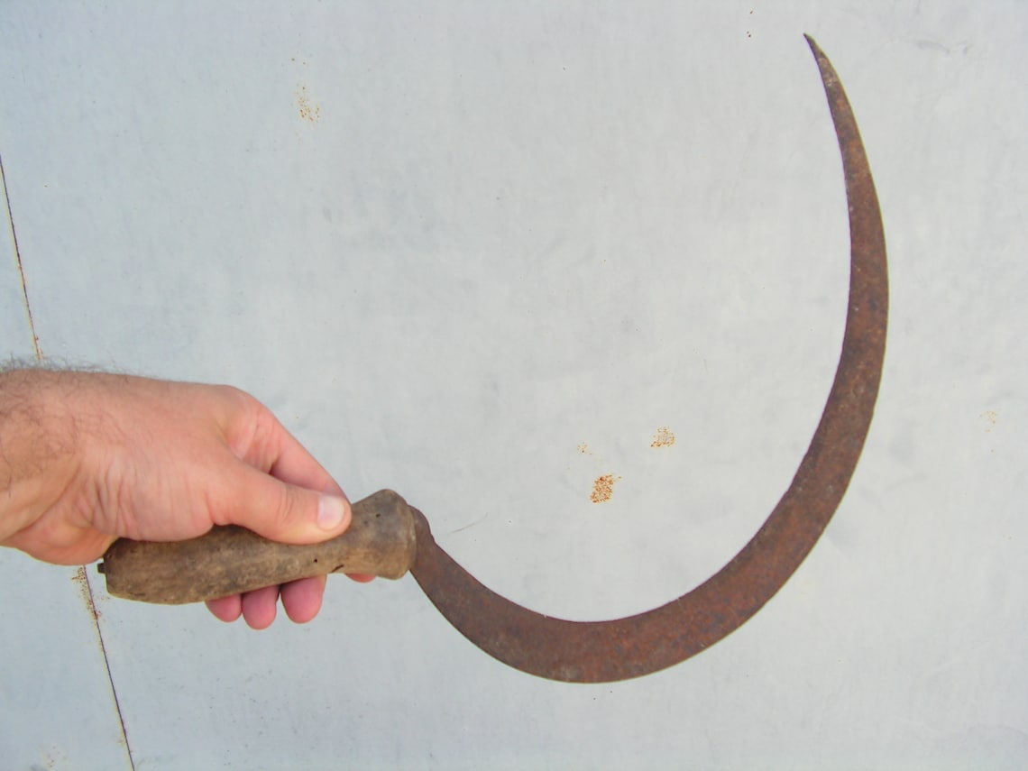Antique Sickle Blade Rust Patina Primitive Sickle Hand Forged - Etsy