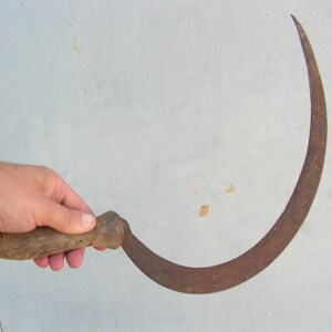 Antique Sickle Blade Rust Patina Primitive Sickle Hand Forged Sickle ...