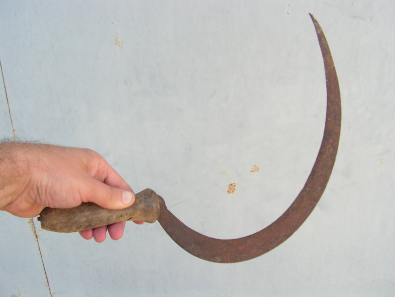 Antique Sickle Blade Rust Patina Primitive Sickle Hand Forged - Etsy