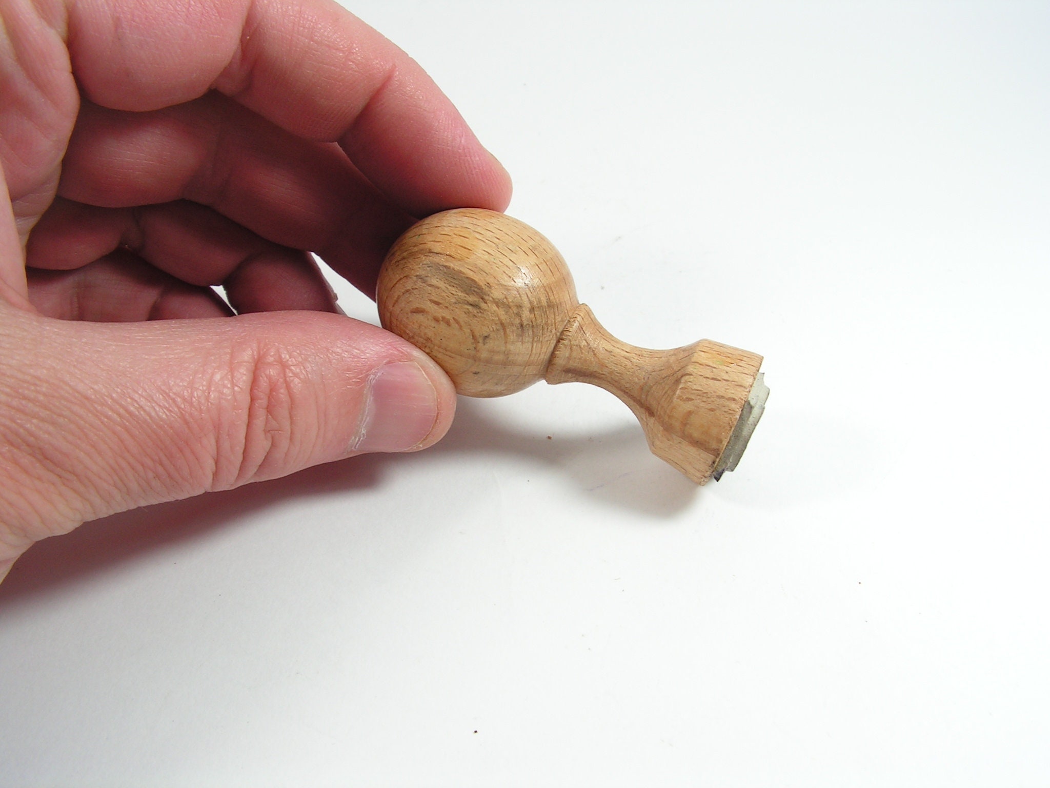 Vintage Rubber Stamp 8, Small Round Wood Stamp, Wooden Handle Stamp ...