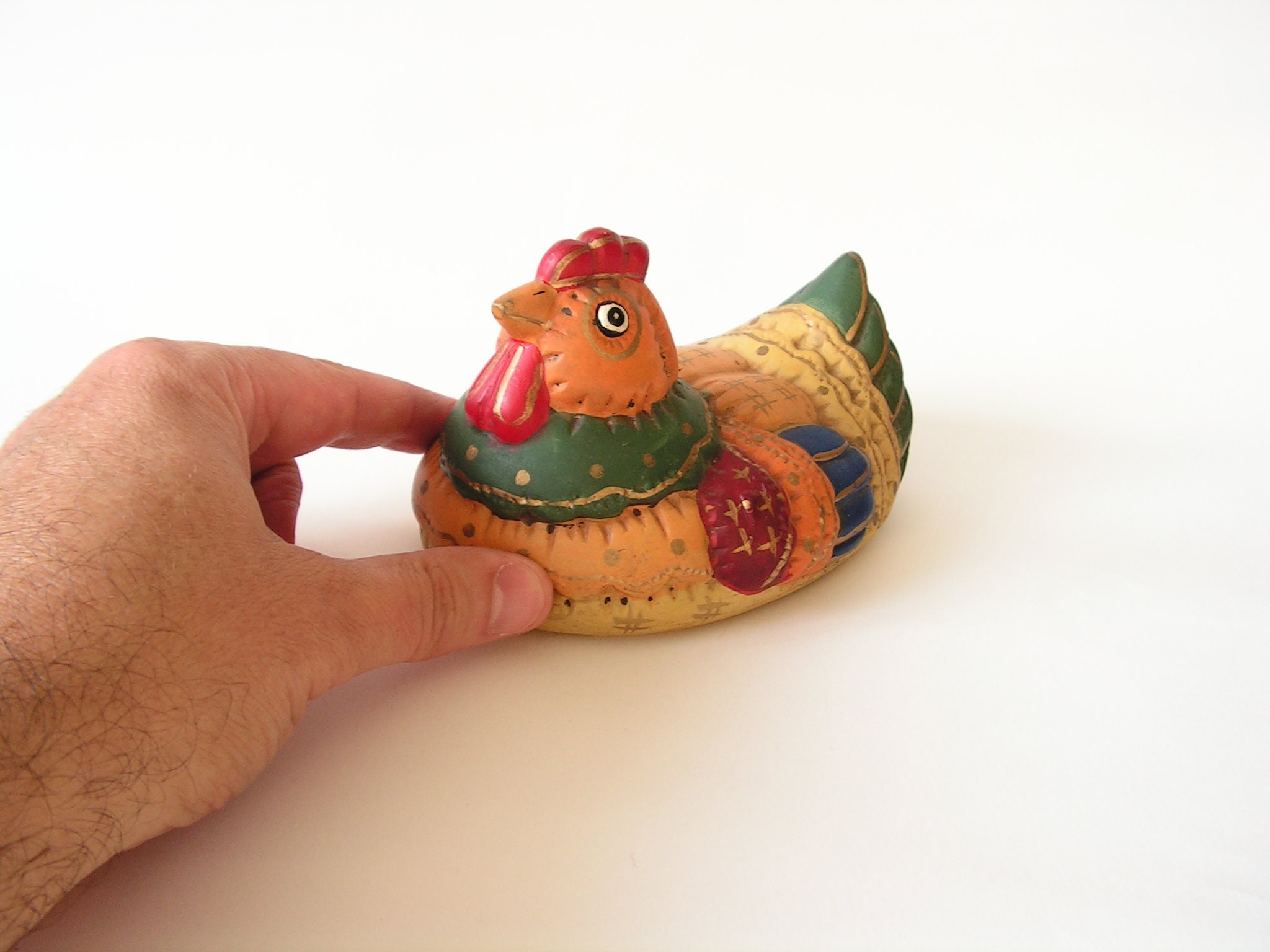 Vintage Ceramic Hen Figurine Hen Pottery Hen Collectible | Etsy