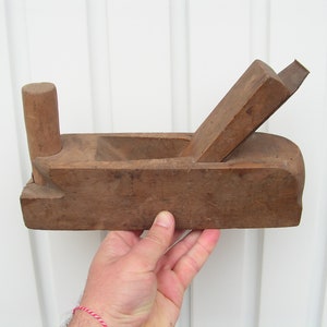 Vintage Wooden Jack Plane, Old Carpentry Tool, Antique Woodworking Tool ...