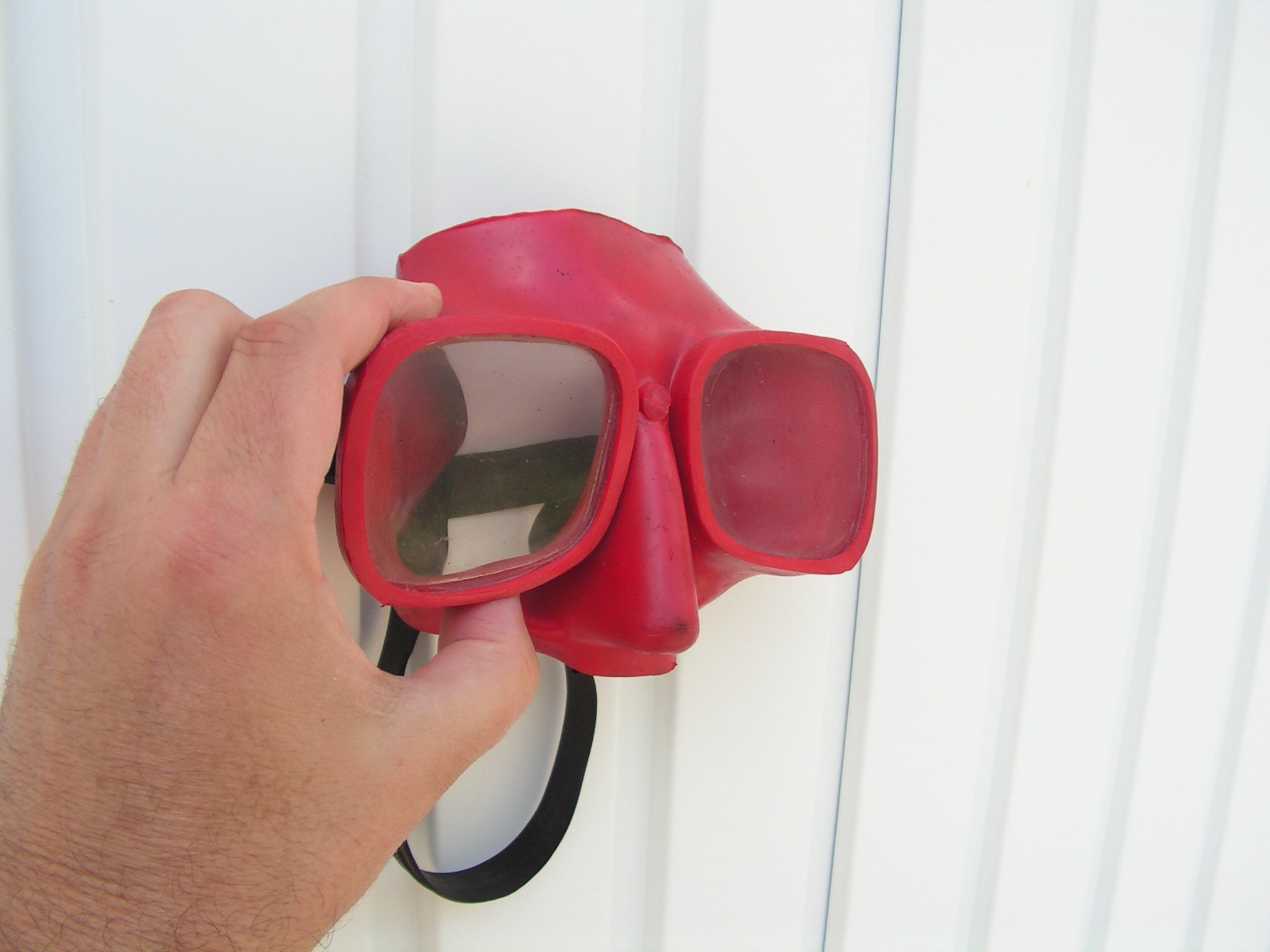 Retro Red Children Scuba Mask, Vintage Small Rubber Diving Mask ...