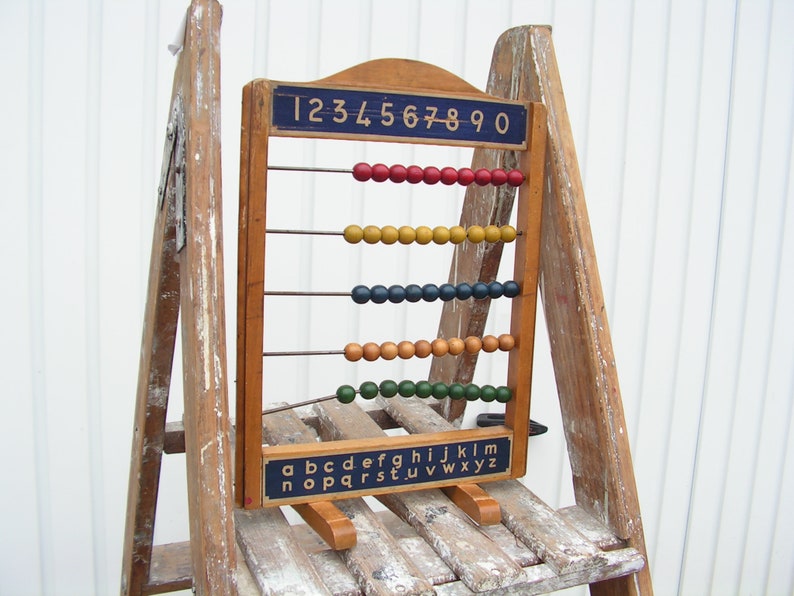 Rare English Big Abacus Antique Abacus Vintage Wooden Abacus Old Abacus ...