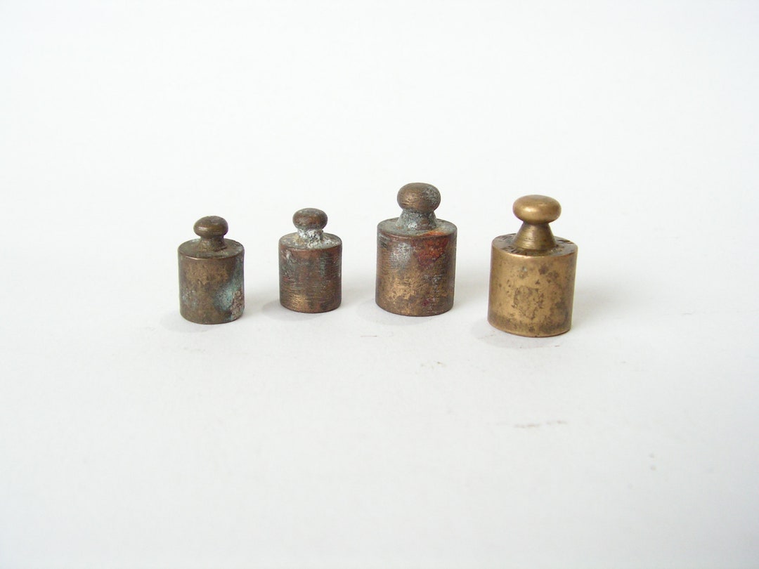 Vintage Weights 10, 20 Grams, Set of 4 Weights Scale Balance, Antique ...
