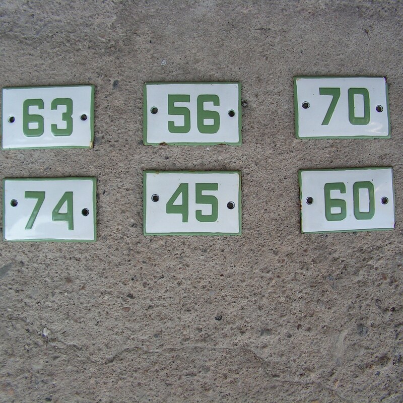Enamel House Numbers - Etsy