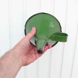 Vintage Enamel Funnel Metal Green Funnel Large Enameled - Etsy