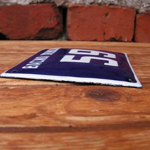 Vintage Blue White Enamel House Number 59, Porcelain Sign, Number 59 ...