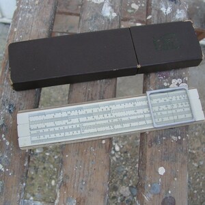 Vintage Small Logarithmic Ruler USSR 1957s Slide Pocket Rule Old ...