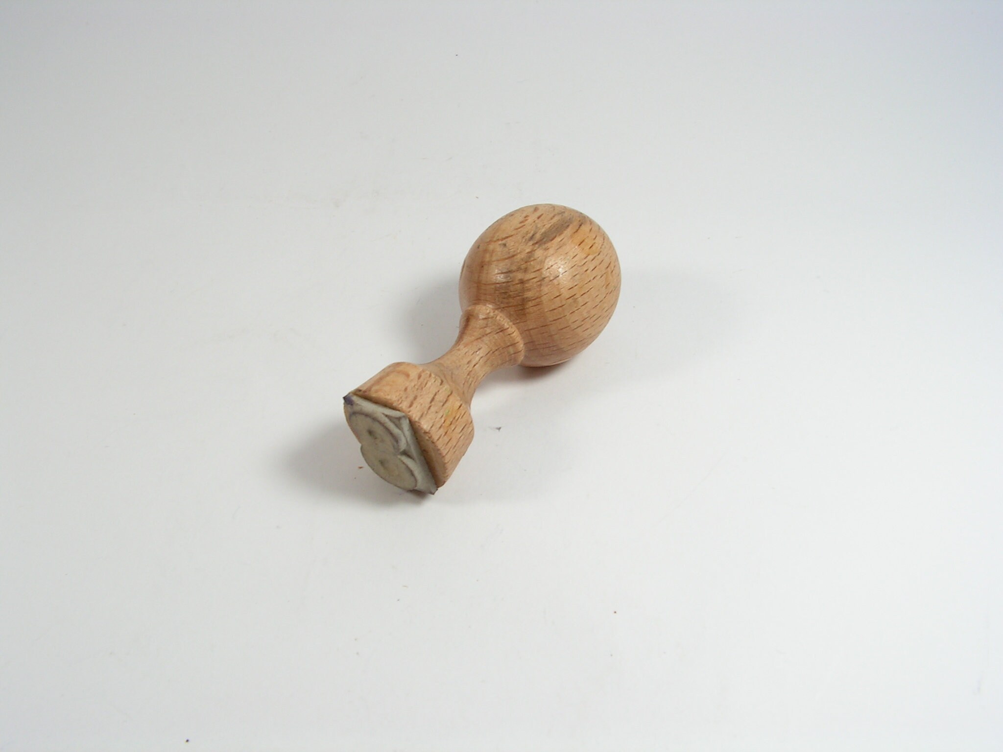 Vintage Rubber Stamp 8, Small Round Wood Stamp, Wooden Handle Stamp ...