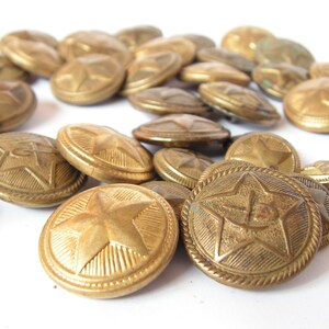 Set of 35 Vintage Military Metal Buttons With USSR Star Army Uniform ...