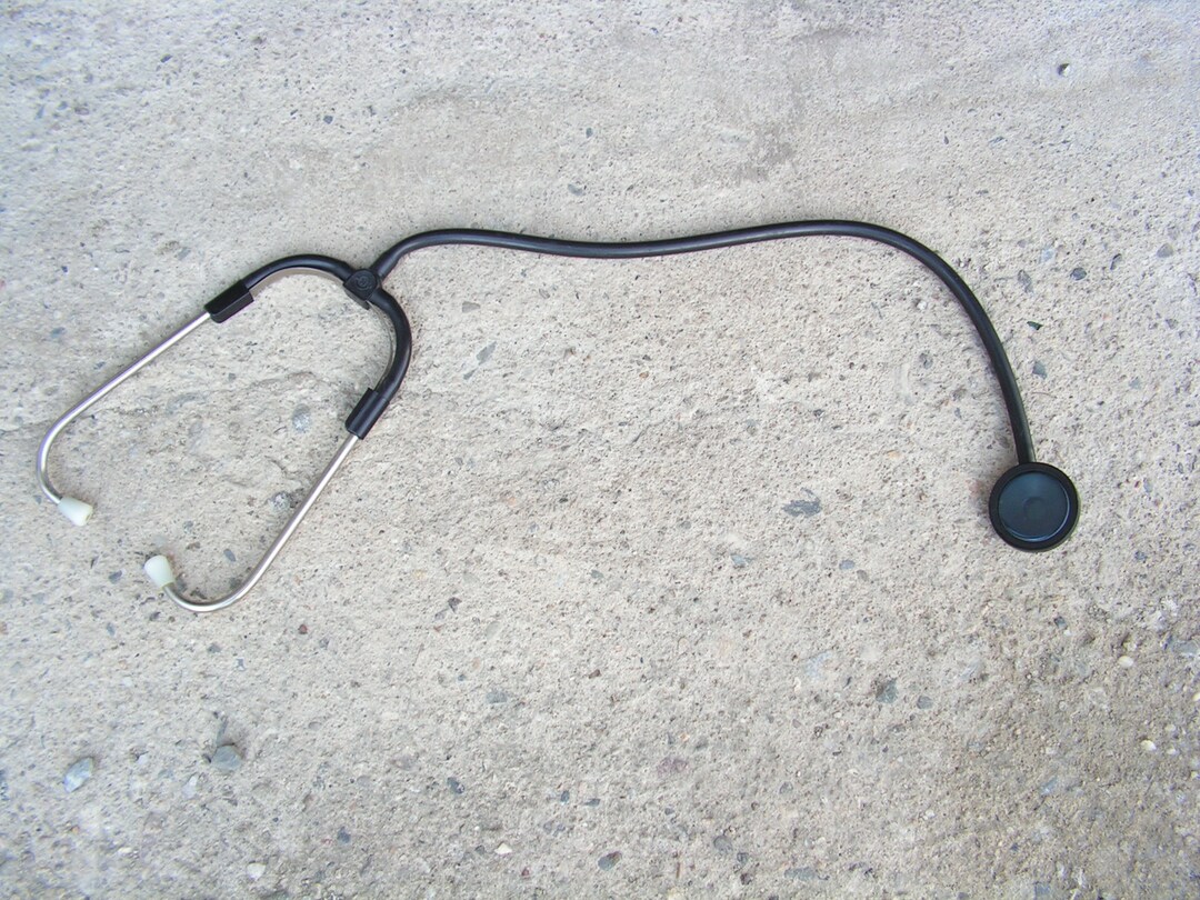 Vintage Rubber Metal Stethoscope Doctors Medical Stethoscope Old ...