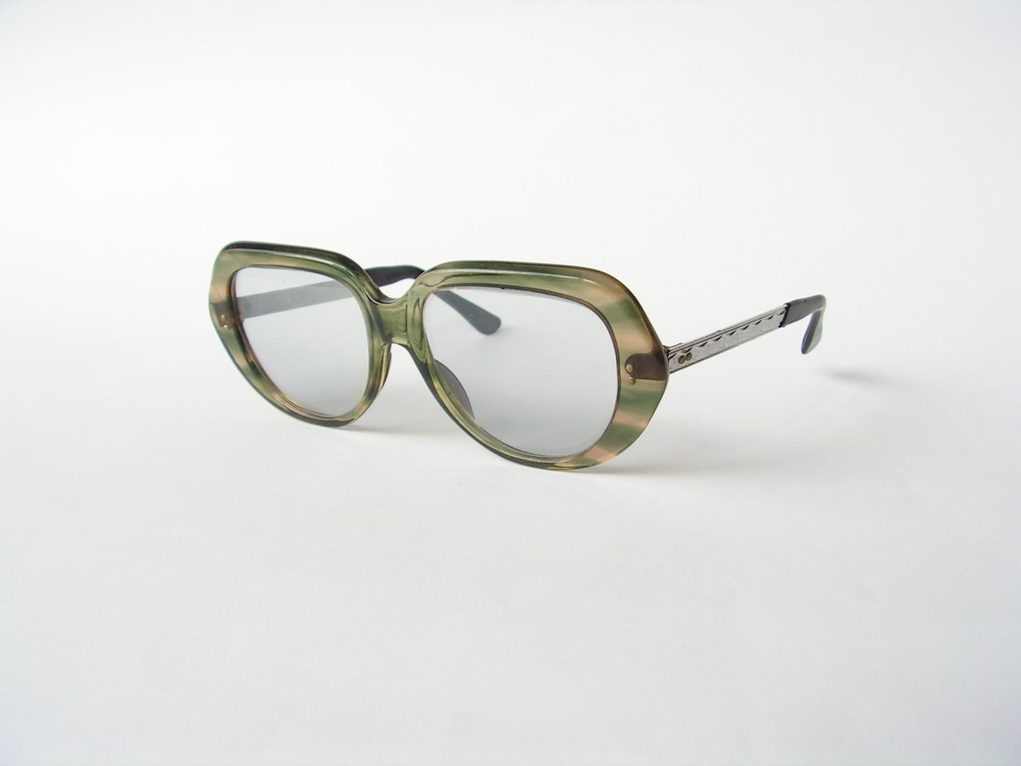 Vintage OPTA Green Optyl Reading Glasses, Oversized Eyewear - Etsy