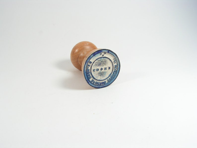 Vintage Rubber Stamp Small Round Wood Stamp Wooden Handle - Etsy