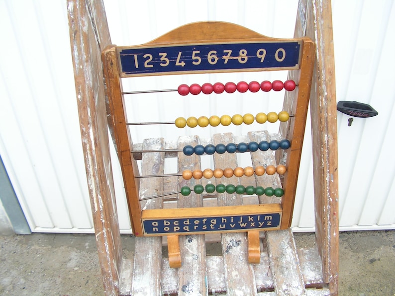 Rare English Big Abacus Antique Abacus Vintage Wooden Abacus - Etsy
