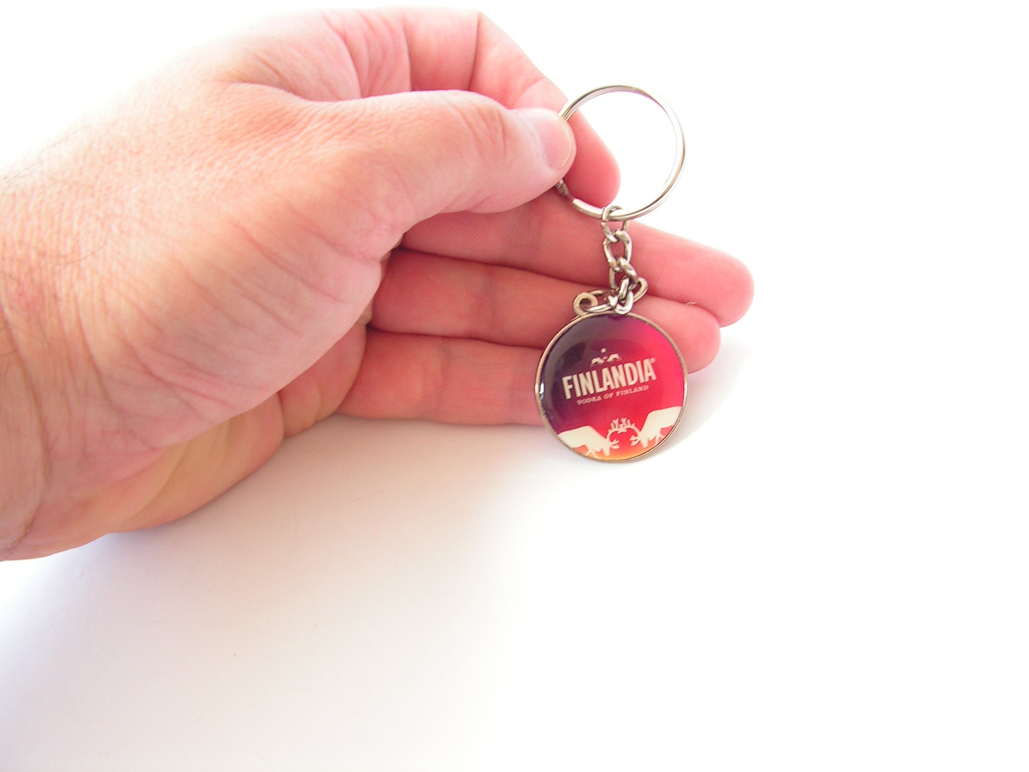 Keychain Plastic Vodka Finlandia Vintage Two-sided Keychain | Etsy