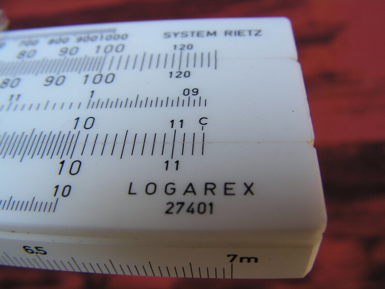 Vintage Slide Scale Rule LOGAREX Retro Logarithmic Ruler NOS | Etsy