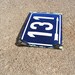 Vintage Enamel Sign 131 House Door Number 131 Blue White Porcelain ...
