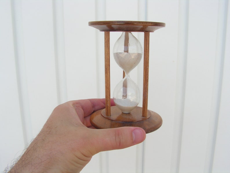 Vintage Hourglass Bulgaria Wooden Cooper Hourglass Hourglass Sand Timer ...