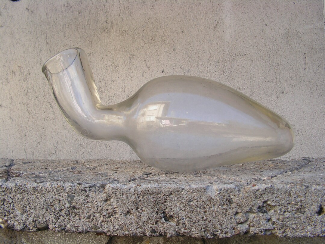 Vintage Glass Urine Bottle 1930s, Old Urinal, Hospital Bed Bottle ...