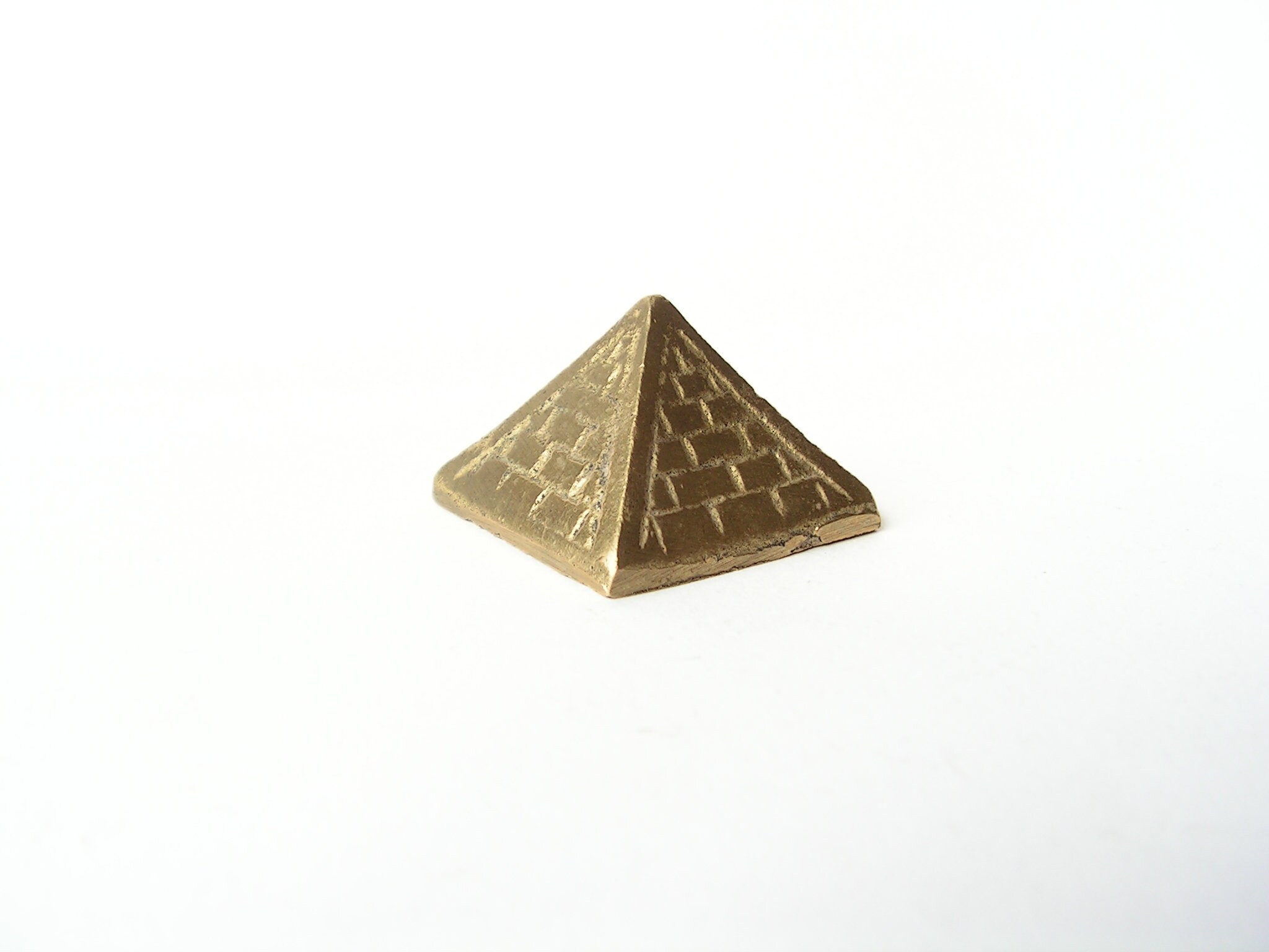 Antique brass pyramid Miniature pyramid Figurine pyramid Small | Etsy