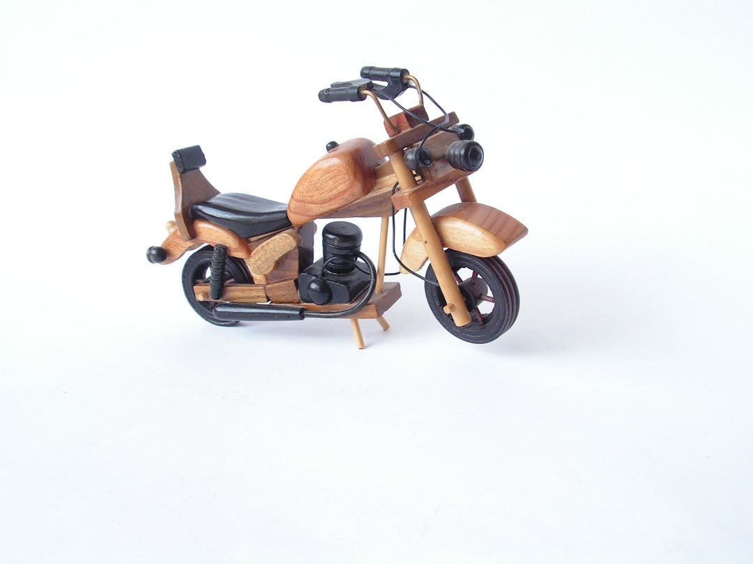 Vintage Motorcycle Wooden Model Motorcycle Handmade Motorcycle Wooden ...