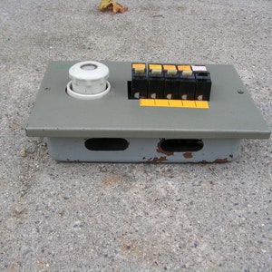 Vintage Switch, Retro Electric Panel, Mechanical Switch Ceramic Fuse ...