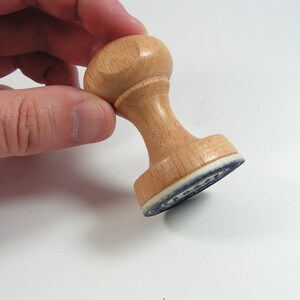 Vintage Rubber Stamp, Small Round Wood Stamp, Wooden Handle Stamp ...