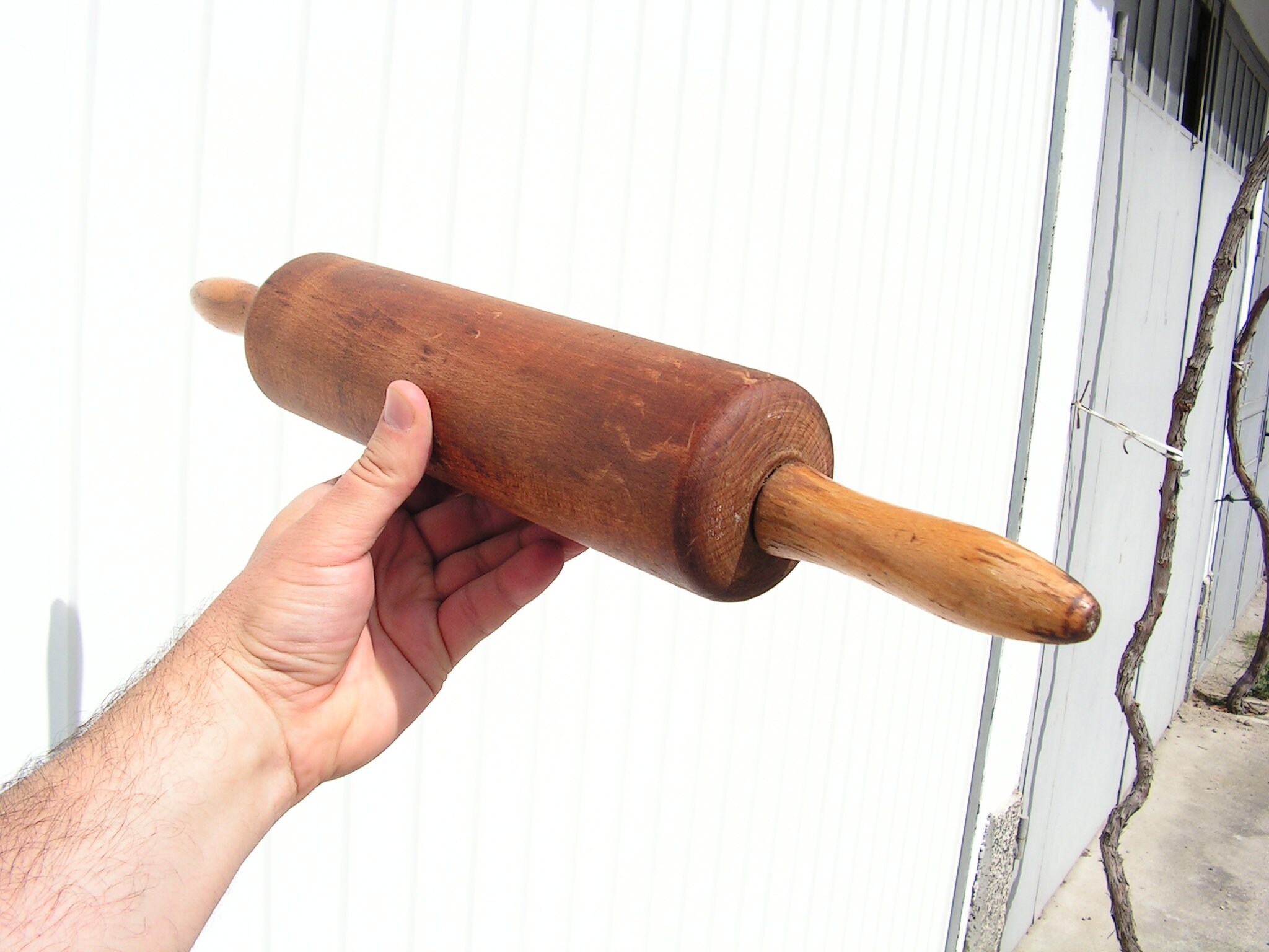 Antique Rolling Pin 1940s French Wooden Rolling Pin Patina Medium Size ...