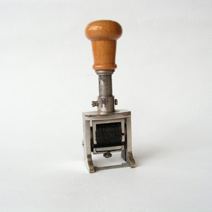 Vintage Date Stamp Wooden Handle Office Stamp Old Stamp Stamp Dater ...