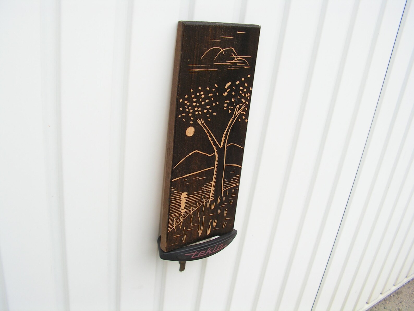 Vintage Wooden Wall Plaque Hand Carved Wooden Landscape Wood Carving ...