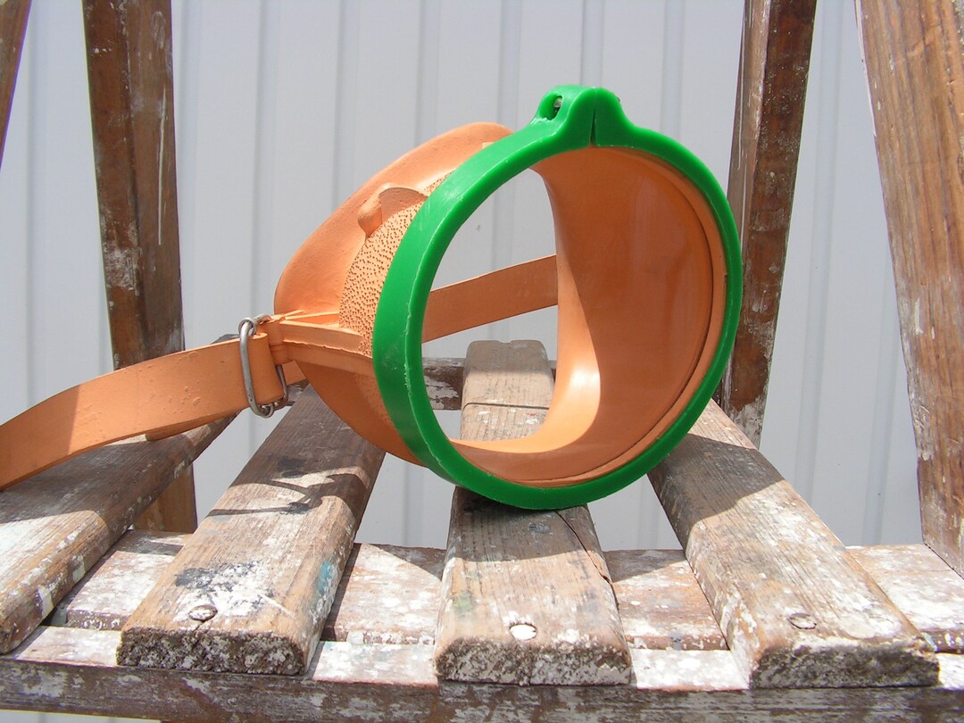 Orange Scuba Mask Vintage Rubber Diving Mask Old Swimming Mask Swimming ...