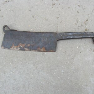 Primitive cleaver knife 1930s Meat chopper patina Vintage | Etsy