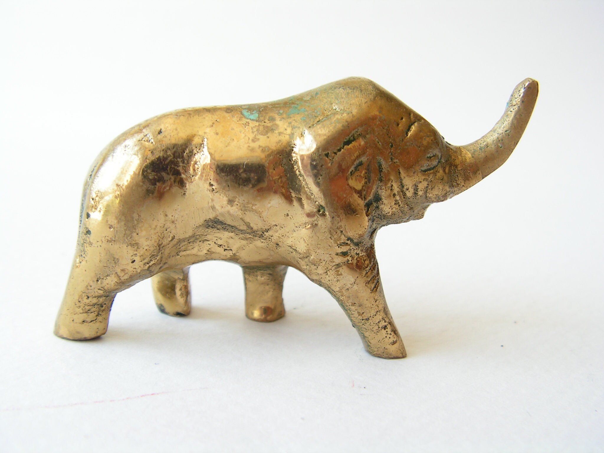 Antique brass elephant Miniature elephant Elephant figurine | Etsy