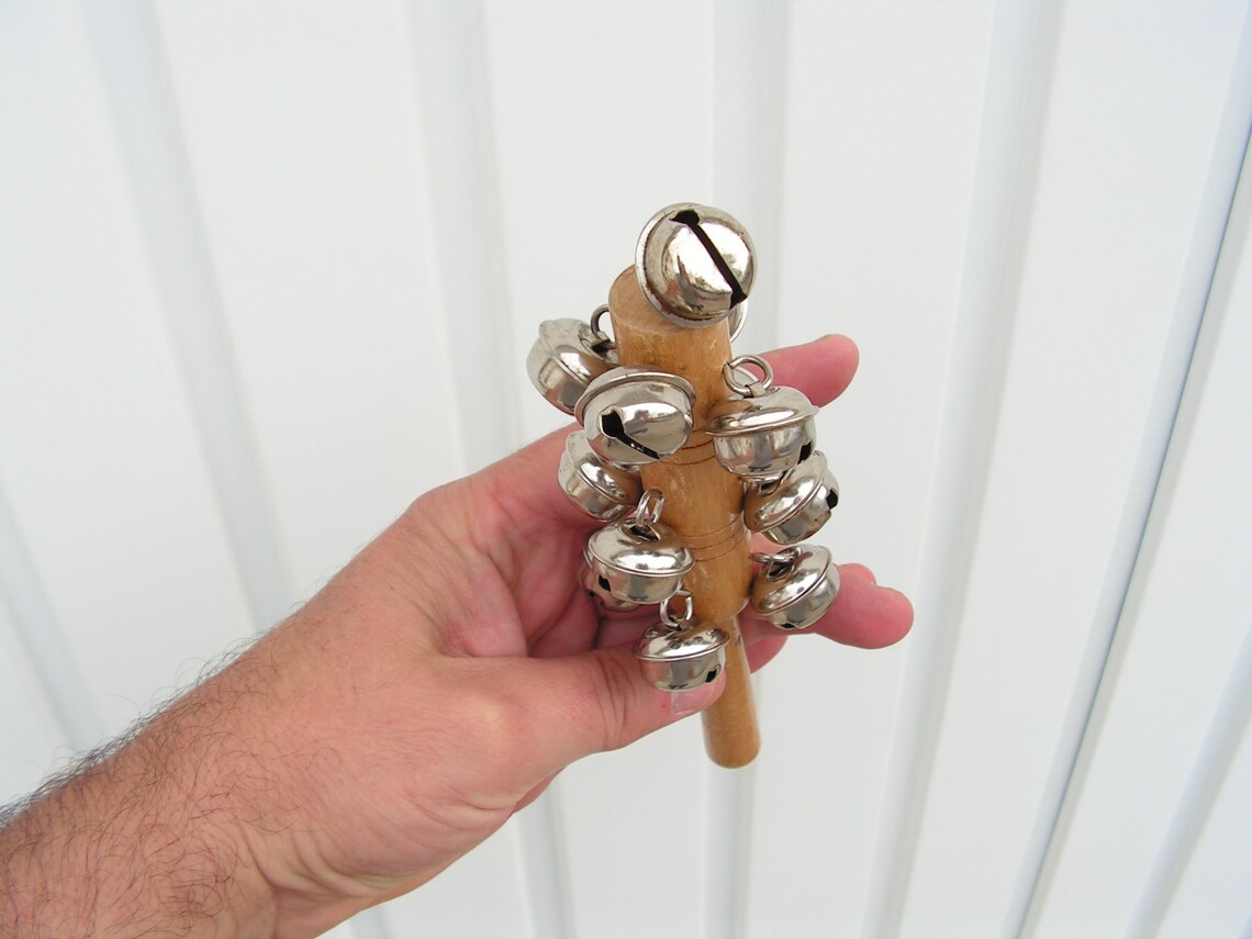 Vintage wood rattle Percussion Instruments bell music Musical | Etsy