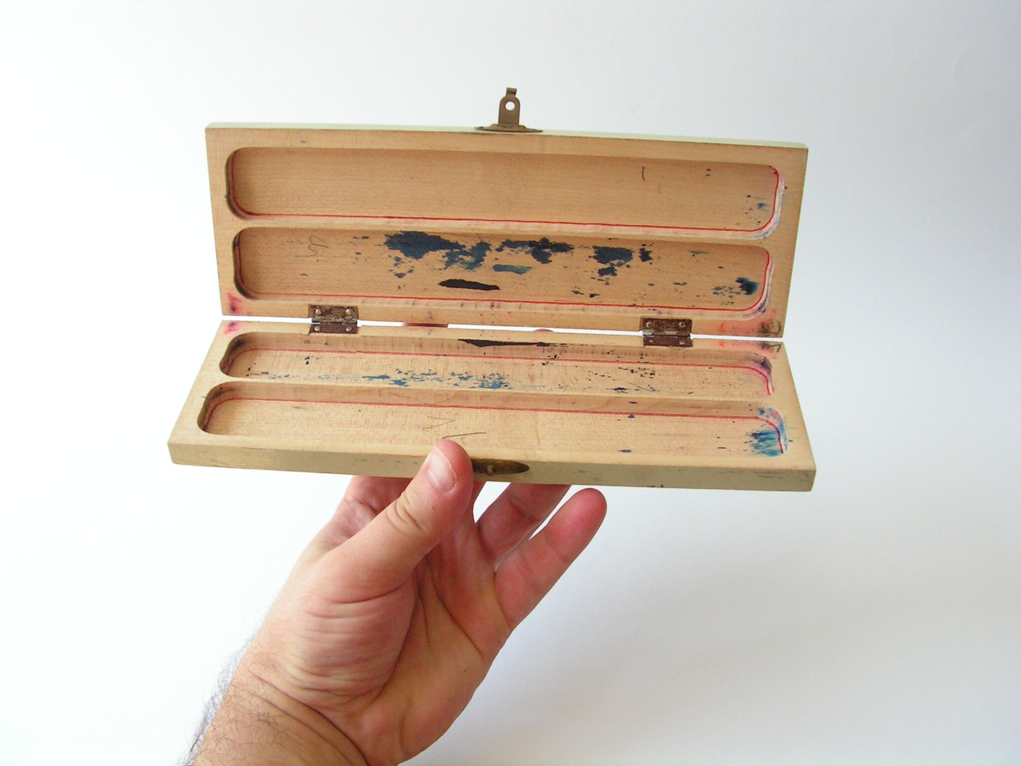 Vintage Hand-painted Wooden Pencil Box, Soviet School Supply - Etsy