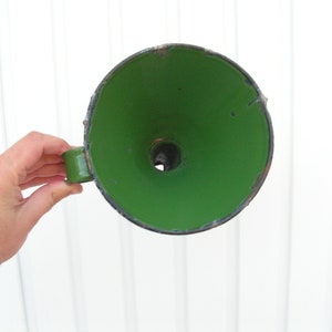 Vintage Enamel Funnel Metal Green Funnel Large Enameled | Etsy