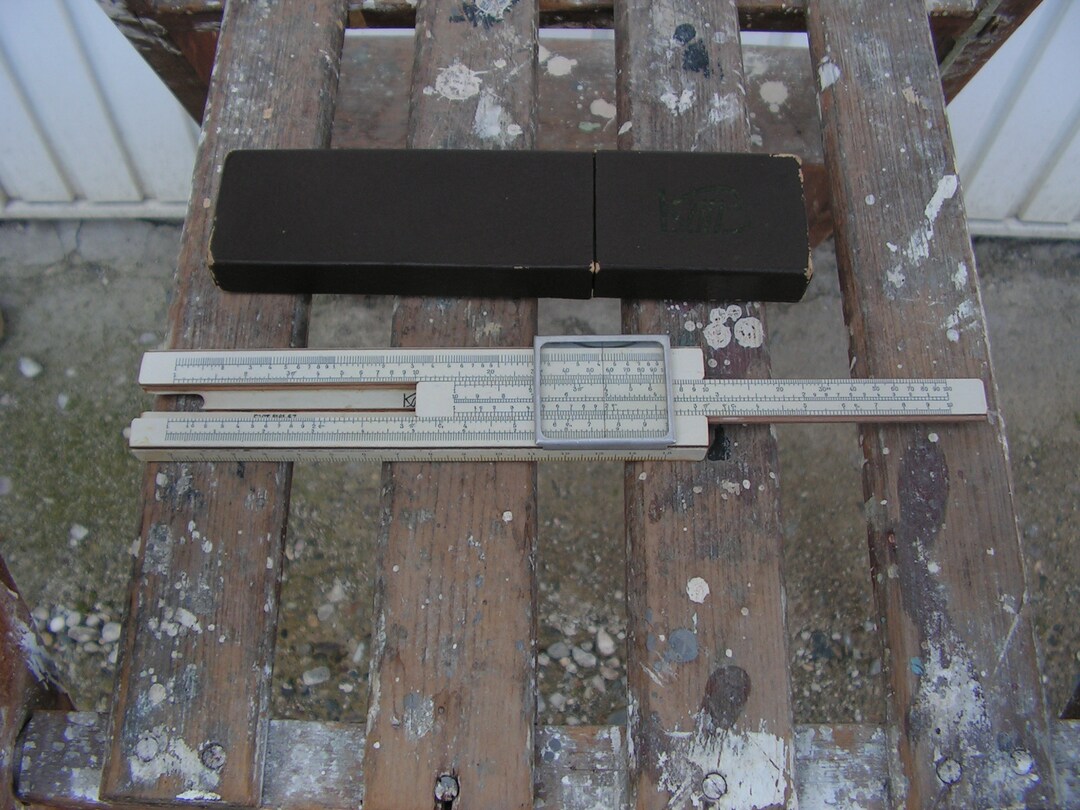 Vintage Small Logarithmic Ruler USSR 1957s Slide Pocket Rule Old ...