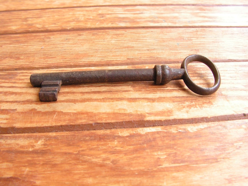 Vintage Key With Letter F Big Vintage Key Long Iron Key Old Key Antique ...