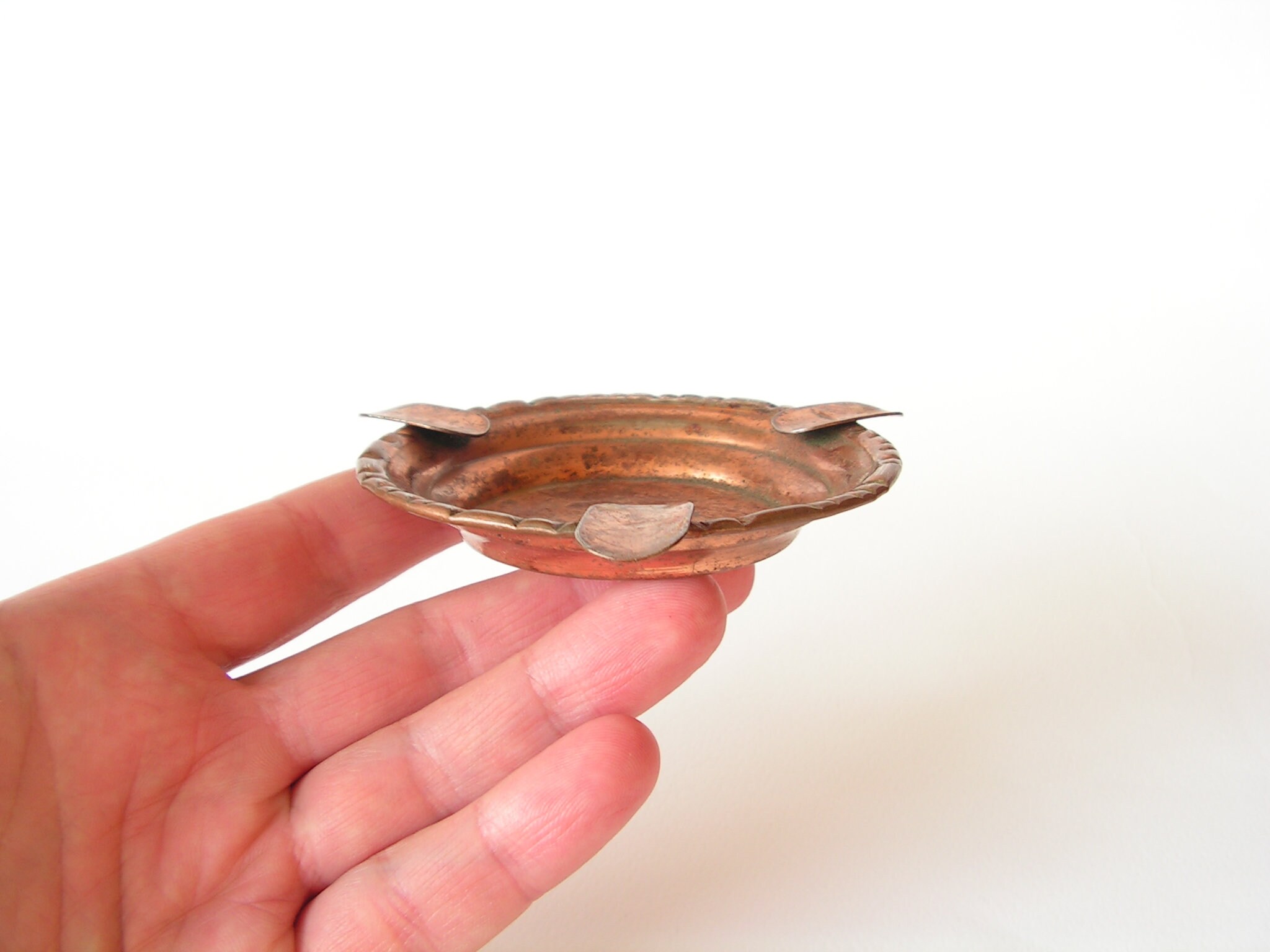 Vintage Copper Ashtray Retro Pocket Ashtray for Three | Etsy