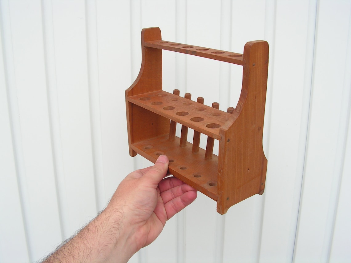 Wooden Lab Rack 1960s Test Tube Holder Vintage Lab Equipment - Etsy