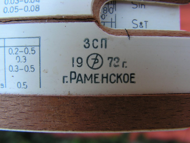 Old Soviet Logarithmic Ruler Original Case 1972s Wooden - Etsy