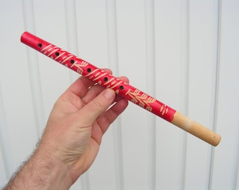 Vintage Brown Wooden Flute Whistle Flute Wood Five Holes Wooden Musical ...