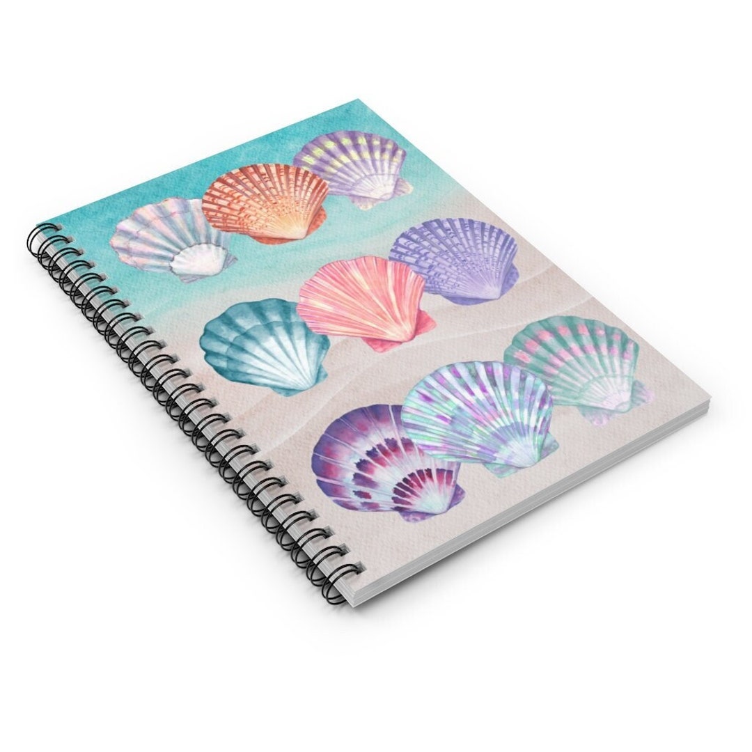 Nine Shells Notebook Journal | Beach Island Summer Theme | Ocean ...