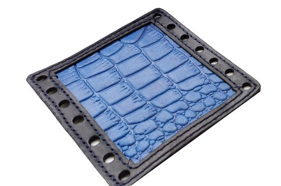 Genuine Leather Motorcycle Grip Covers Wraps Blue Hand Made | Etsy