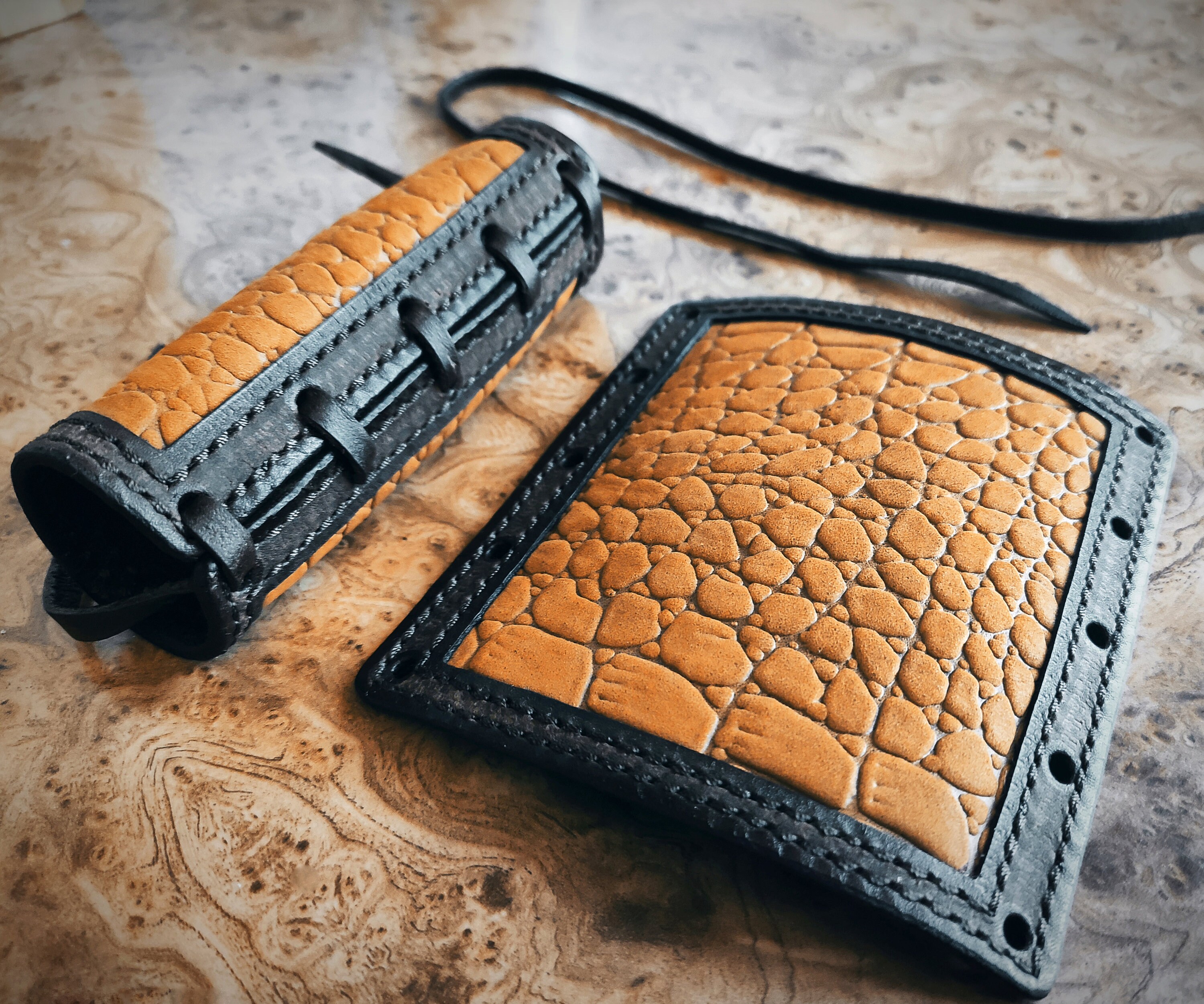 Genuine Leather Motorcycle Grip Covers Wraps Brown Hand Made - Etsy