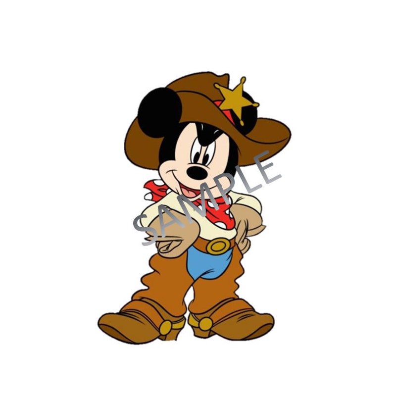 Mickey Cowboy - Etsy