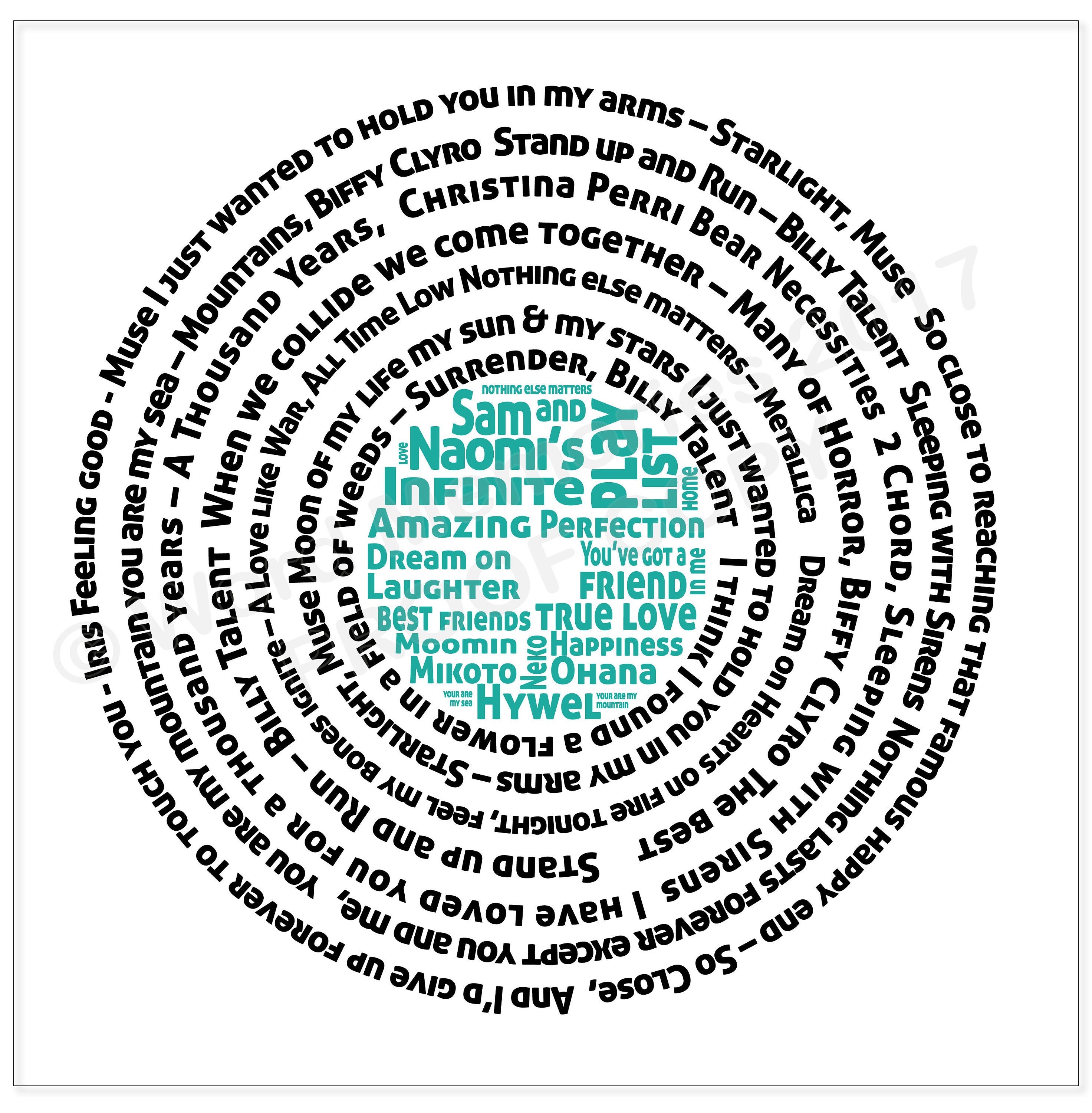 Vinyl Record Personalised Shaped Word Art - Etsy UK