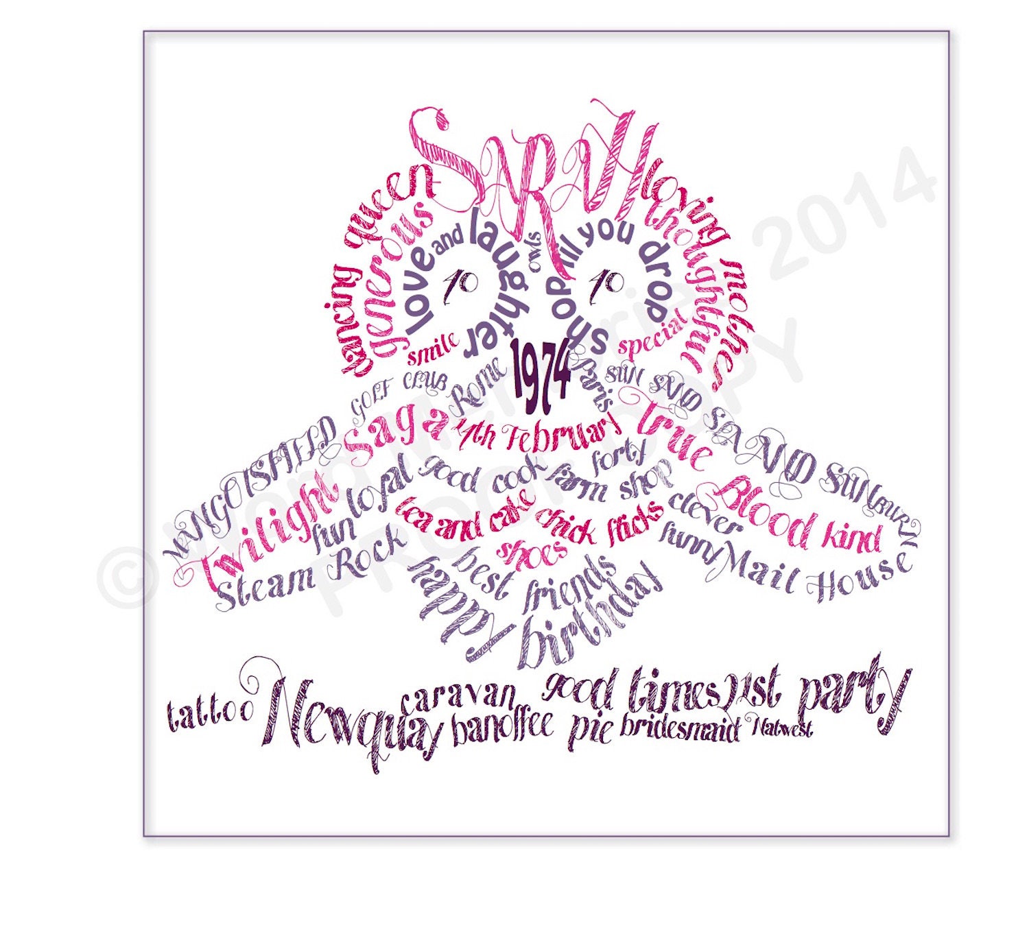 Owl Shaped Personalised Word Art - Etsy